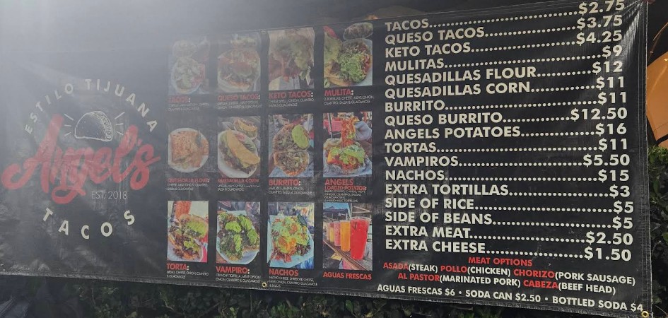 Angel's Tijuana Tacos Menu | Los Angeles Specializes in Authentic ...