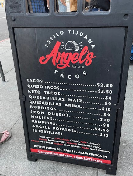 Angel's Tijuana Tacos Menu | Los Angeles Specializes in Authentic ...